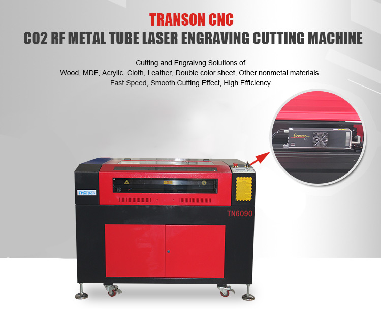 Transon High Precision 6090 Synrad Rf 60w Co2 Laser Engraving Cutting ...